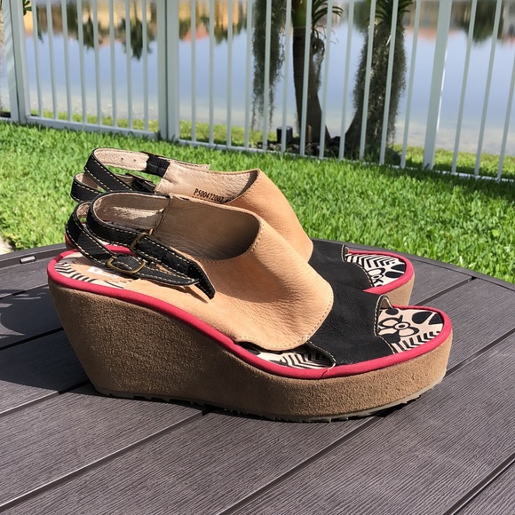 Fly London | Shoes | Fly London Punch Paza Black And Tan Suede Wedge ...